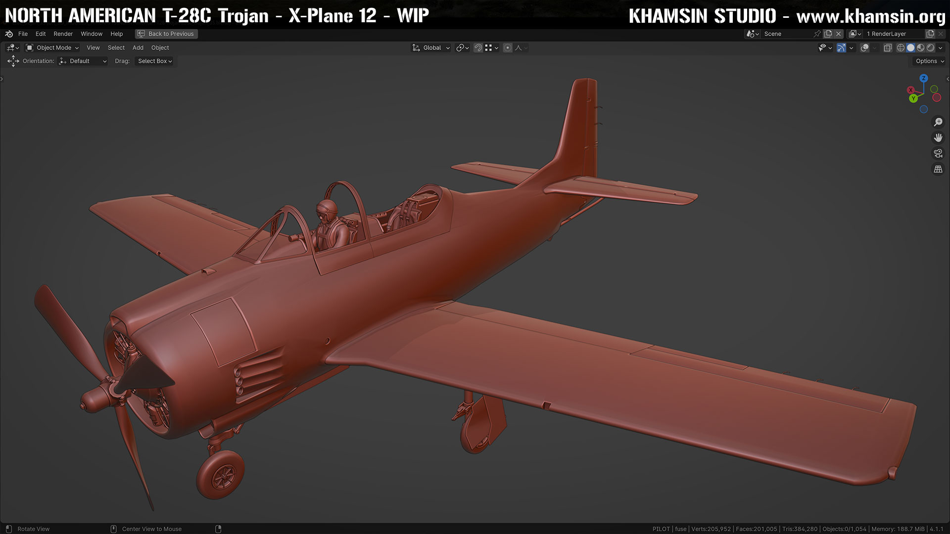 T-28C Trojan 3D model - Work in Progress - North American T-28C XP12 ...