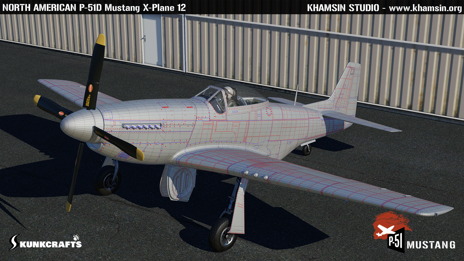 Paintkit Skunkcrafts P-51D Mustang X-Plane 12 - North American P51-D ...